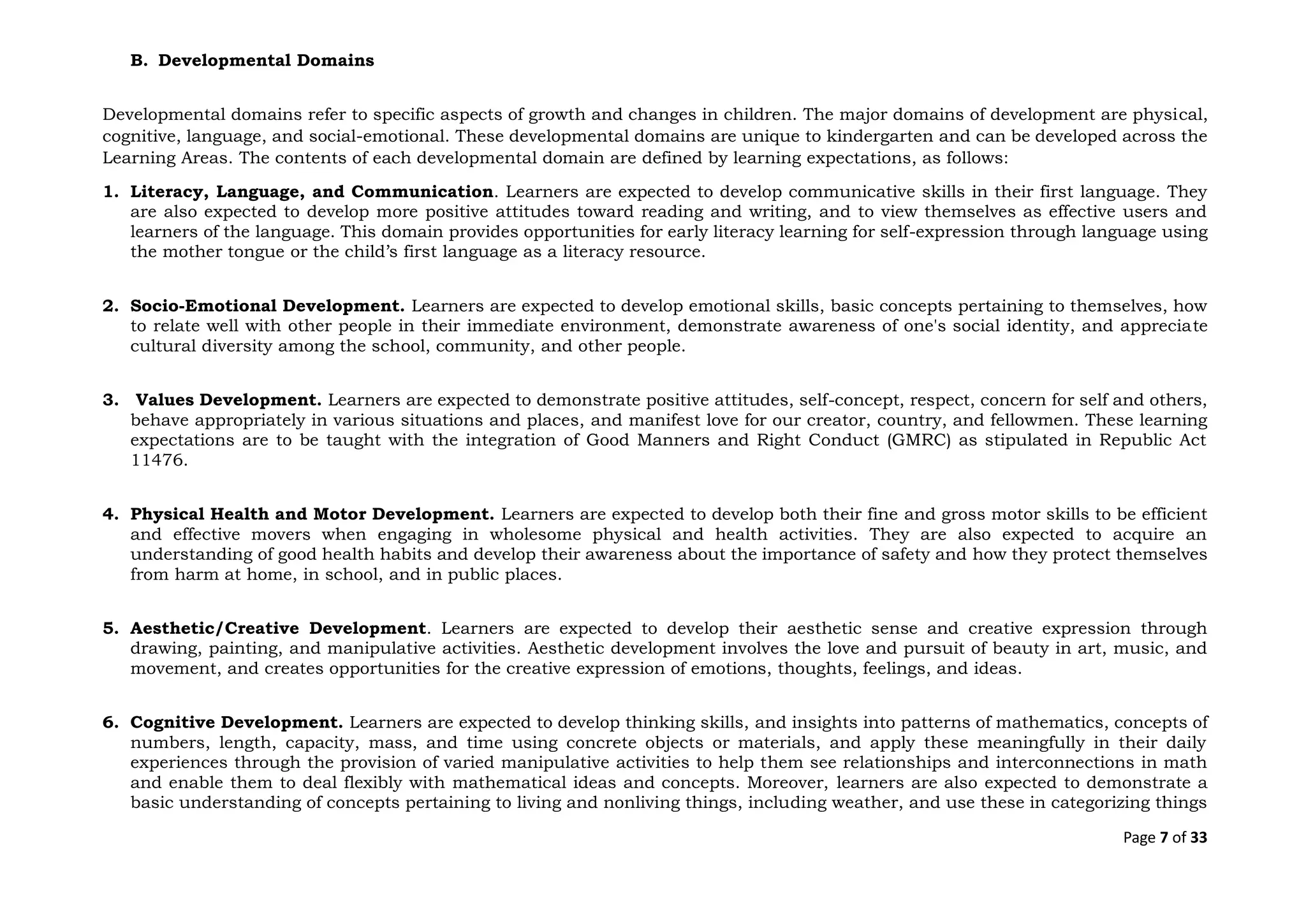 matatag curriculum education for Kindergarten | PDF