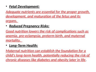 Maternal and child health nutrition, essential drugs | PPTX