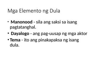 Pagsulat ng Dula sa Asignatirang Filipino.pptx