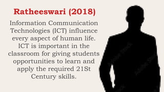 ICT INTEGRATION IN THE EDUCATION IN TODAY'S GENERATION. | PDF