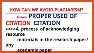 Ethical and Unethical standards of writing RRL | PPTX