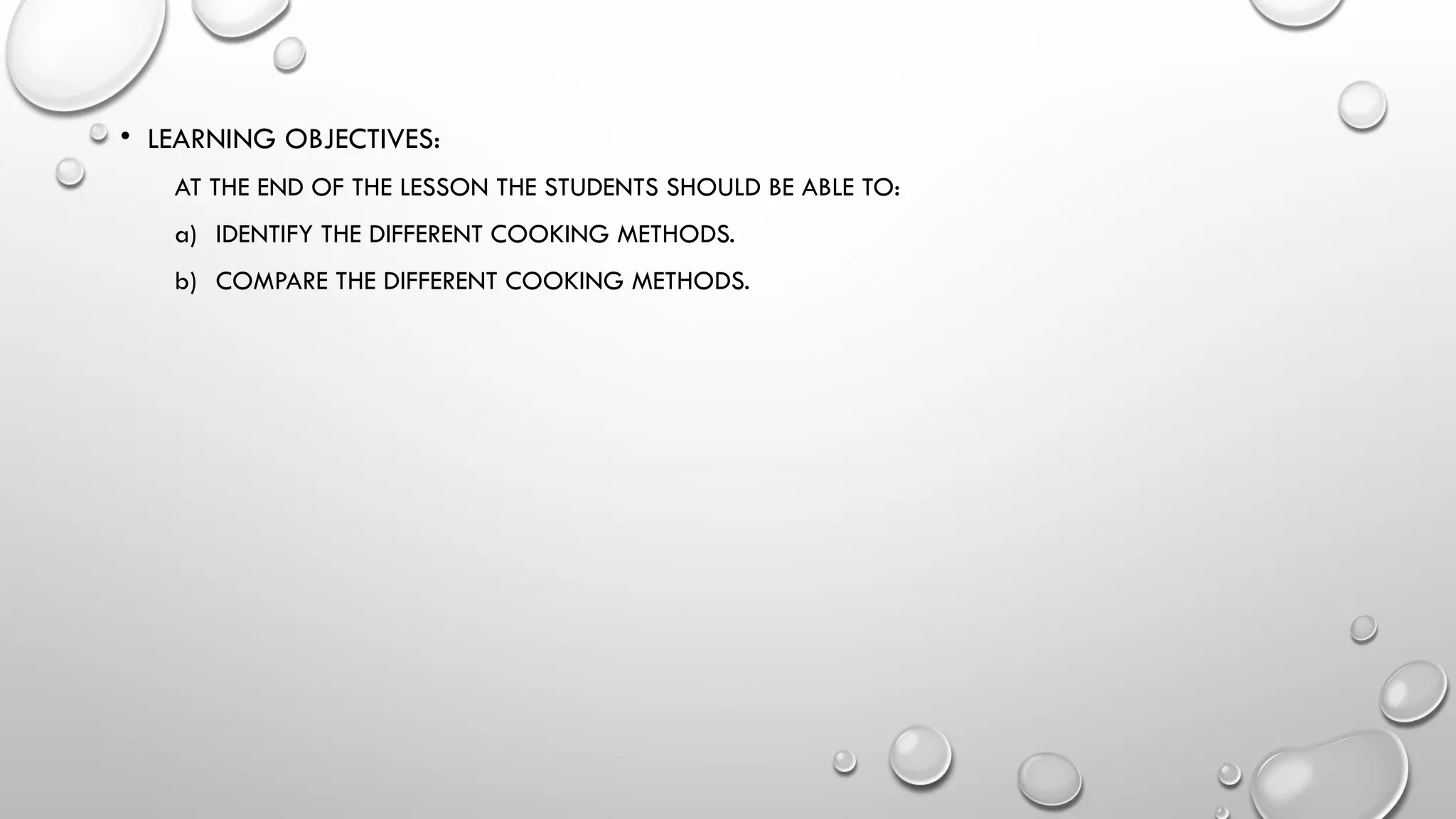 Methods in cooking dry heat method, moist heat | PPTX