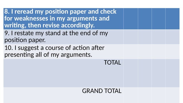 A guide on how to write a position paper | PPT