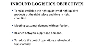 Inbound And Outbound Logistics | PPTX