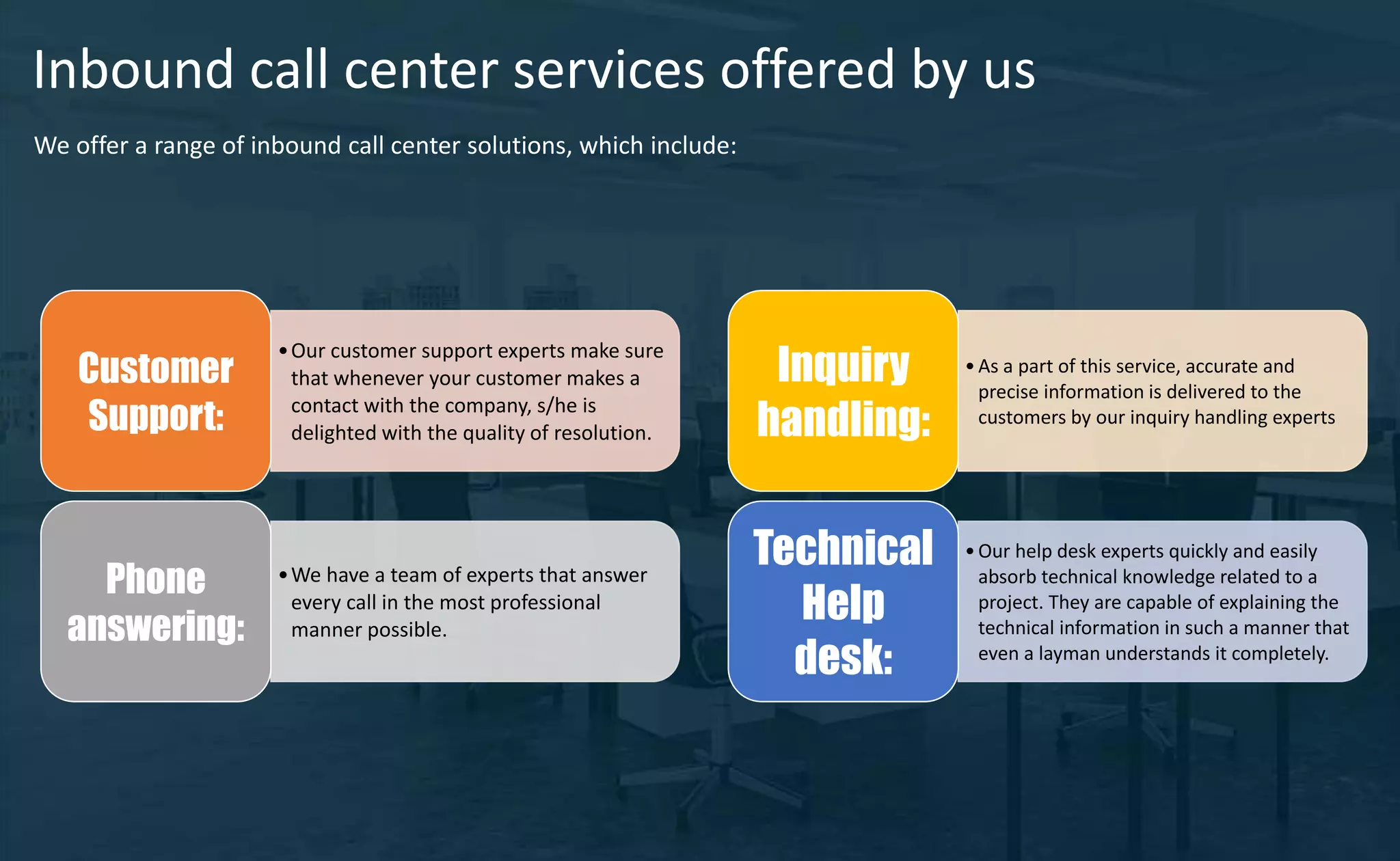 Inbound Call Center Services Company | PPTX