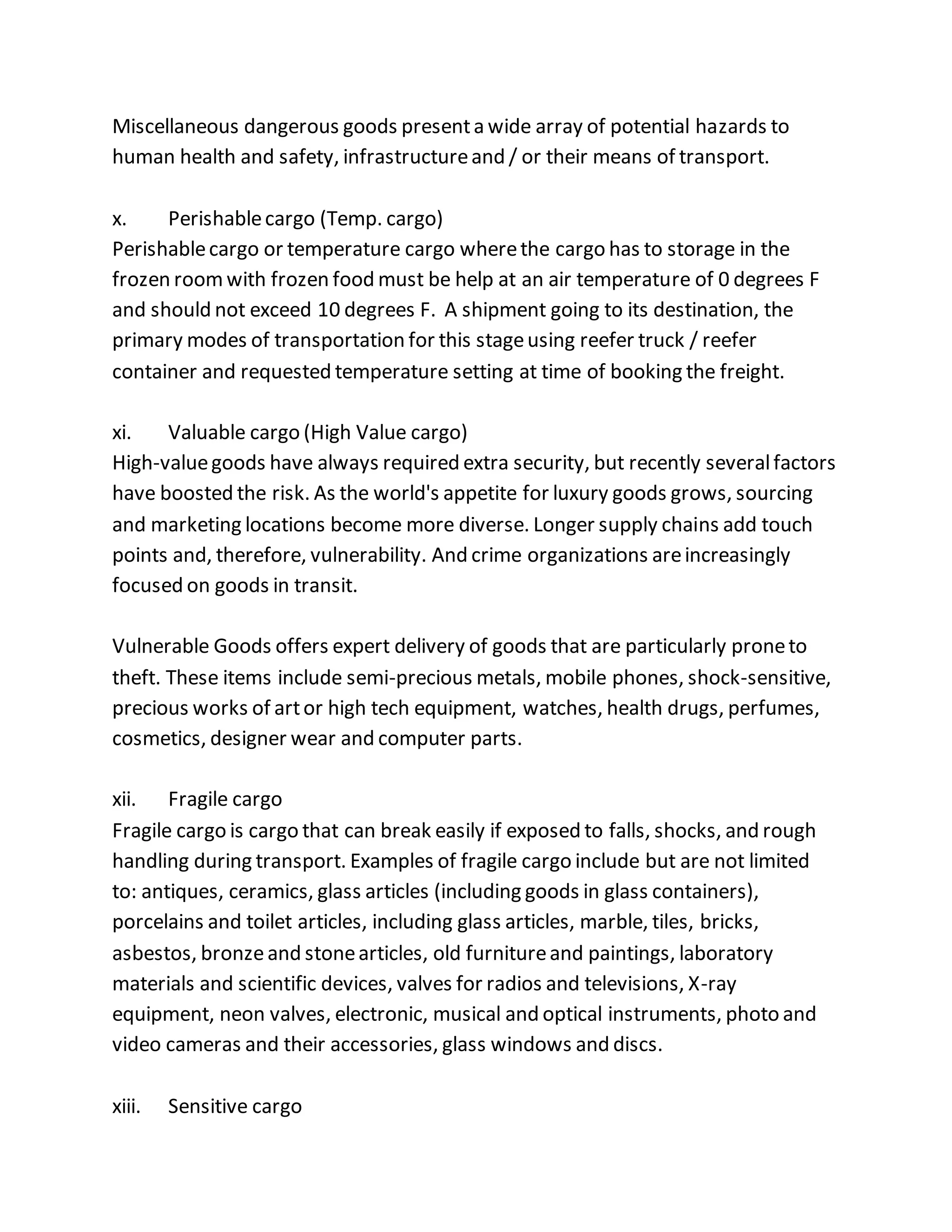 Inbound cargo handling | DOCX