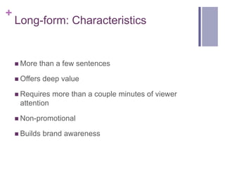 Long-form Content Marketing | PPT