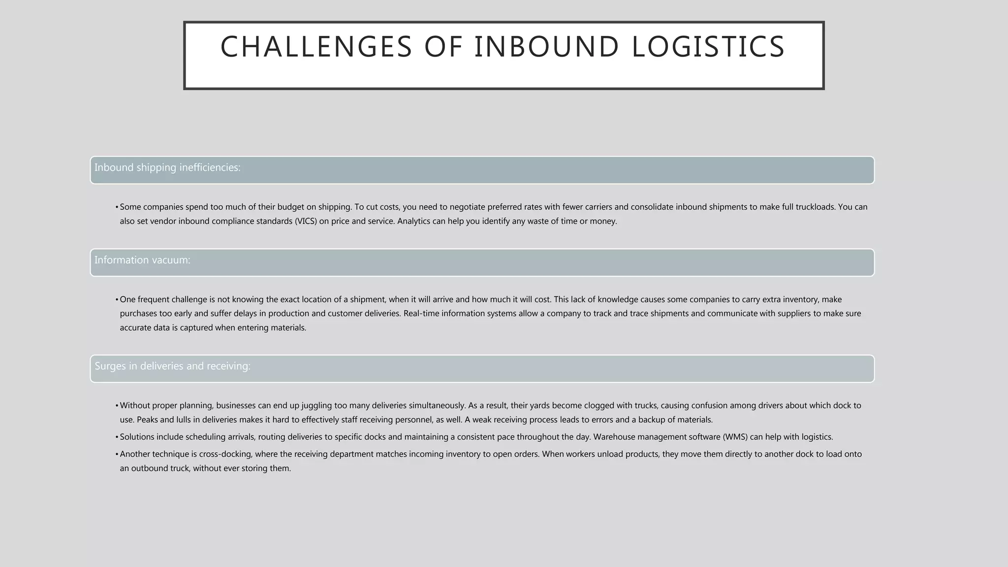 Inbound logistics | PPTX