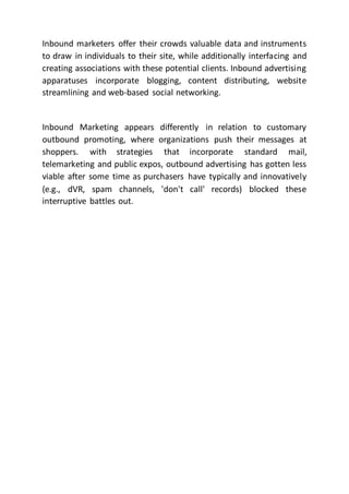 Project report of certification on Inbound marketing | DOCX ...