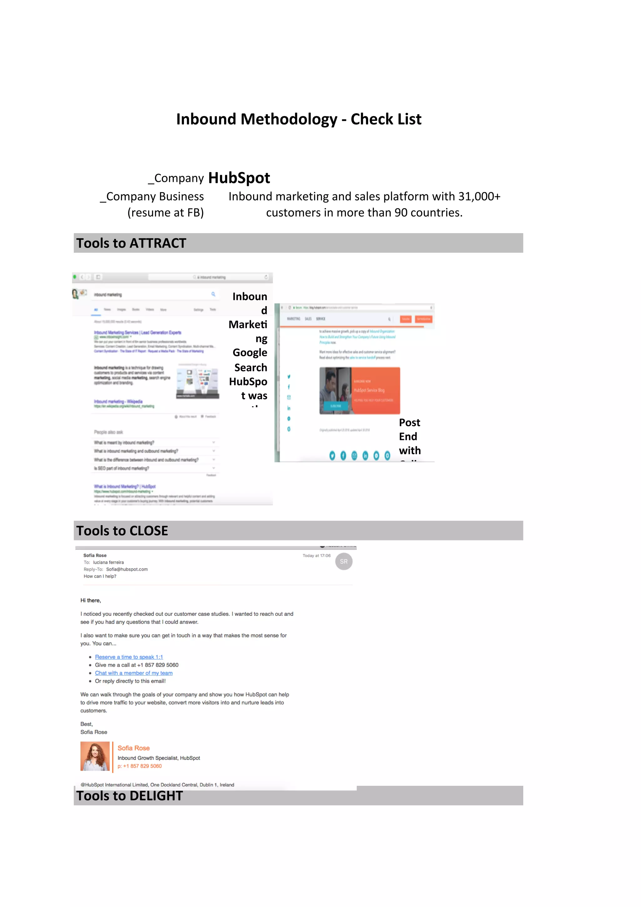 Inbound marketing checklist | PDF