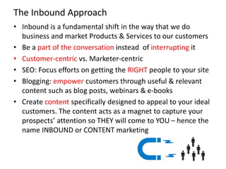 Inbound Marketing for Online Businesses | PPTX | Social Networking ...
