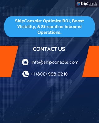 Inbound Package Tracking by ShipConsole! | PDF