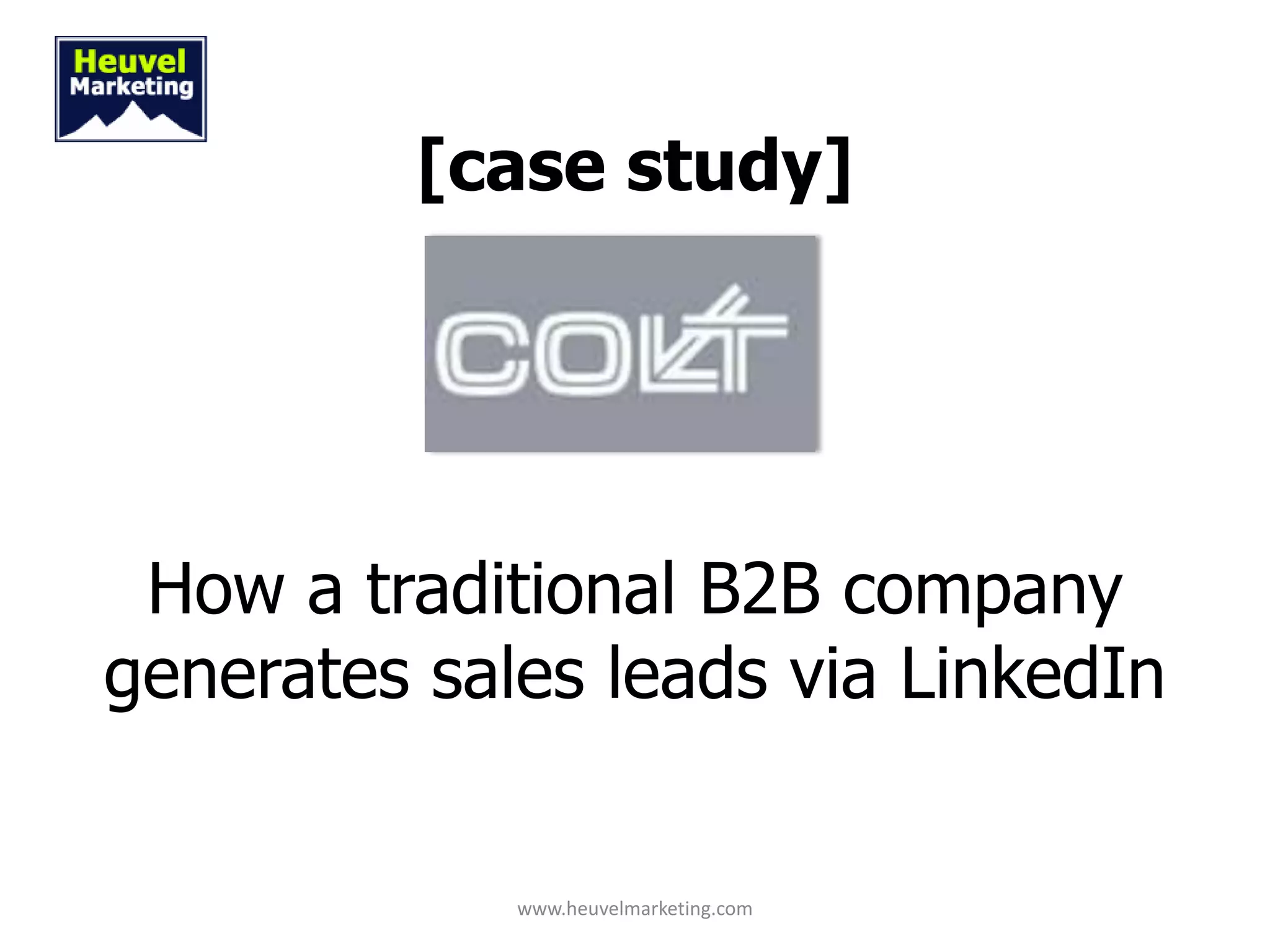 B2B Lead Generation via LinkedIn [case study] | PPT
