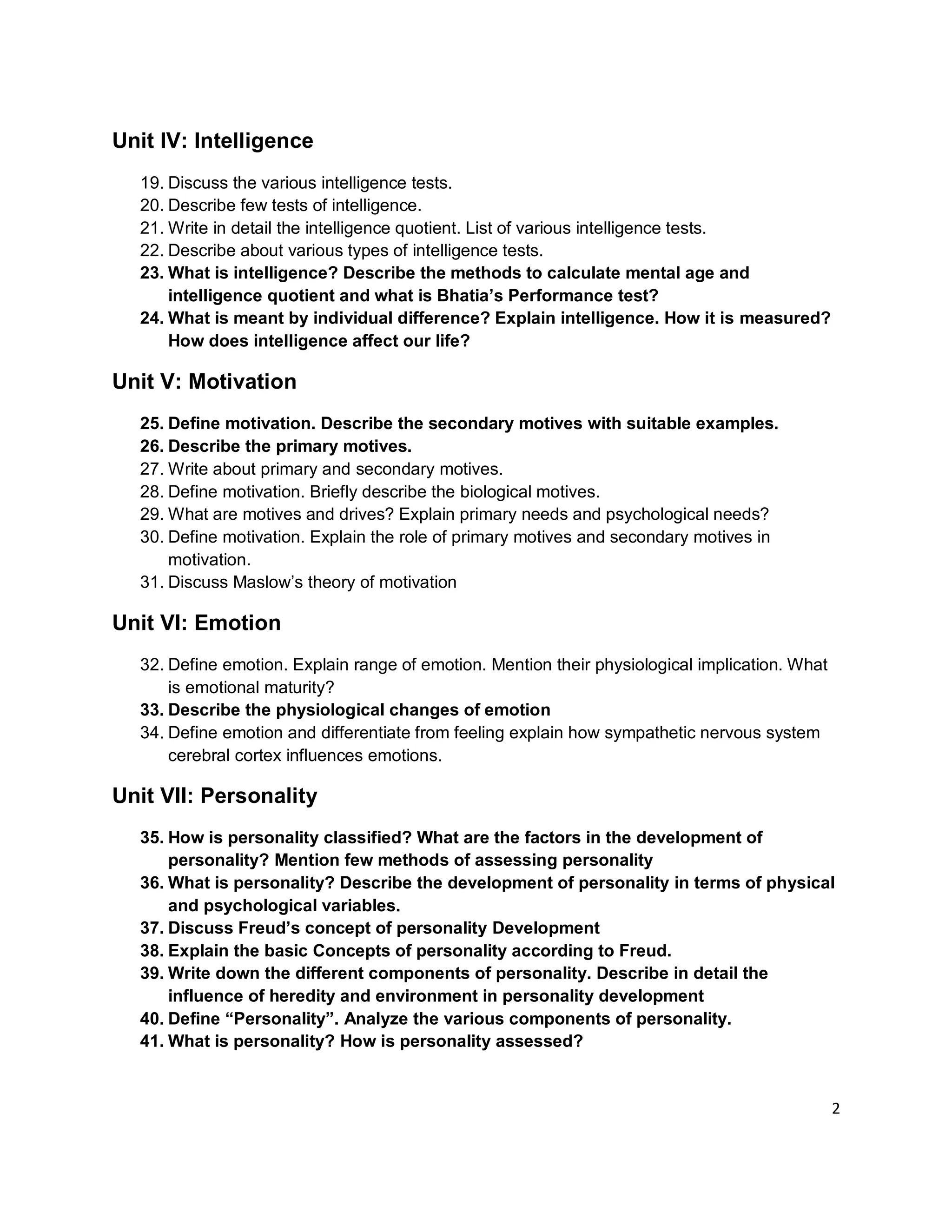In B P T, essential question for Psychology by S.Lakshmanan ...