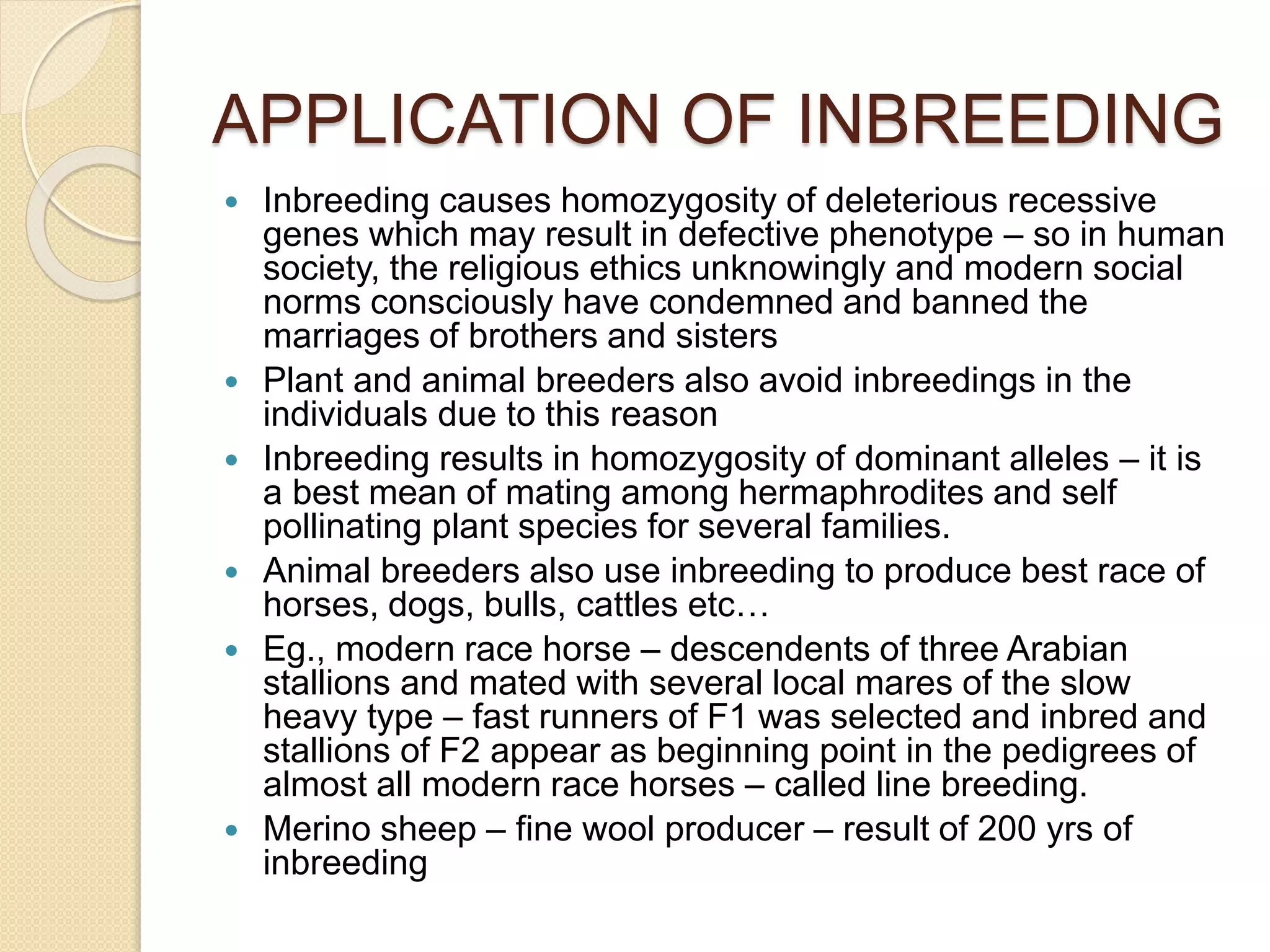 Inbreeding and outbreeding | PPTX