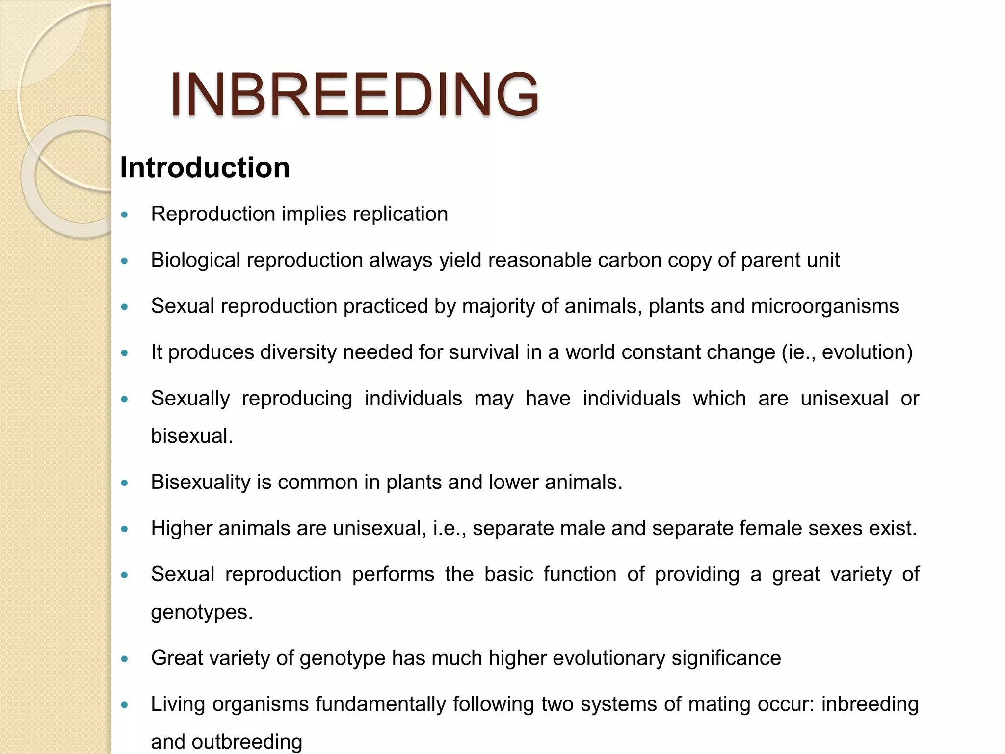 Inbreeding and outbreeding | PPTX