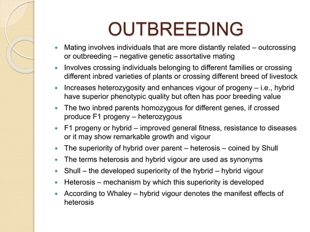 Inbreeding and outbreeding | PPTX | Genealogy and Ancestry | Hobbies ...