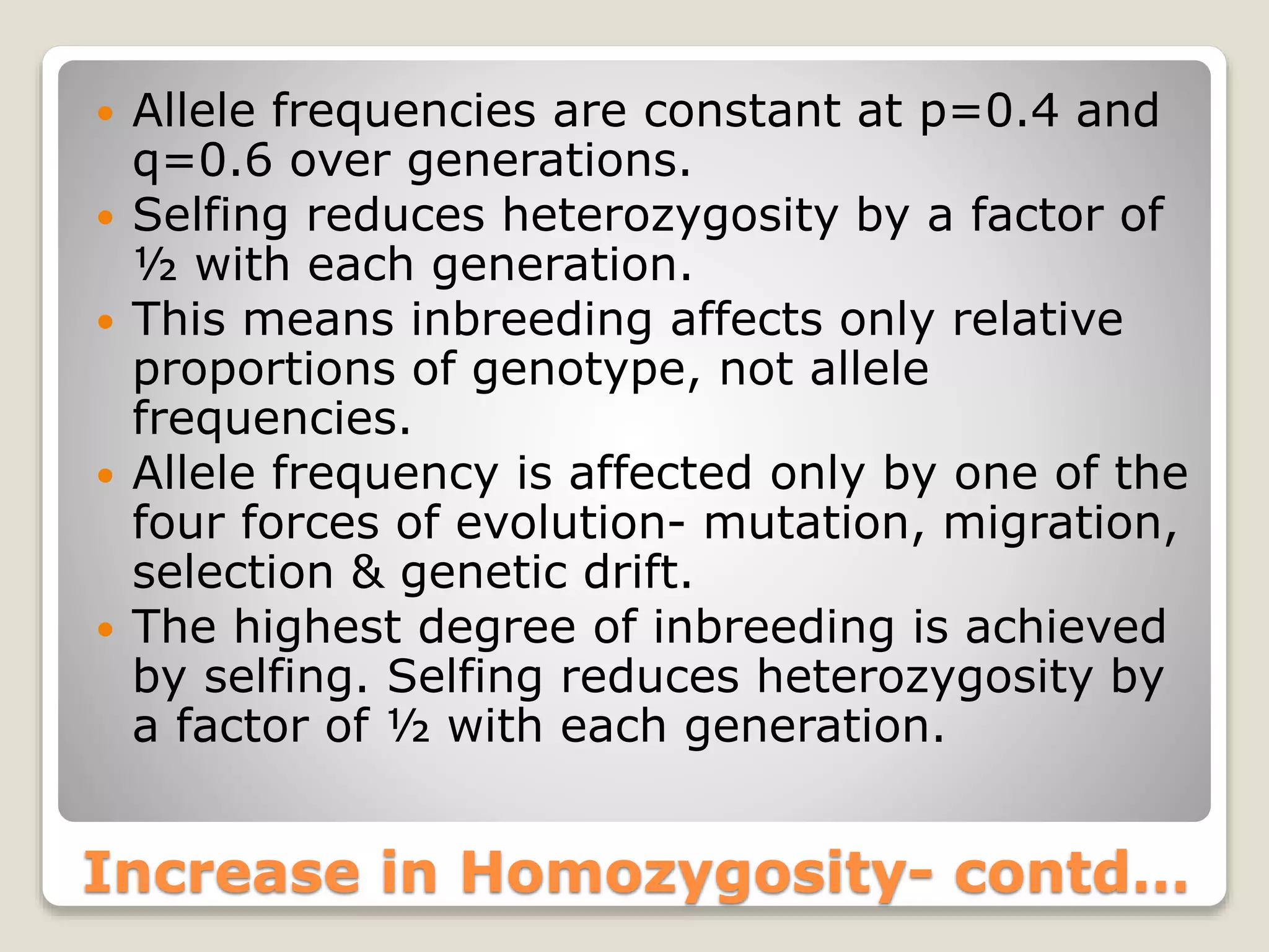 Inbreeding and inbreeding depression | PPTX