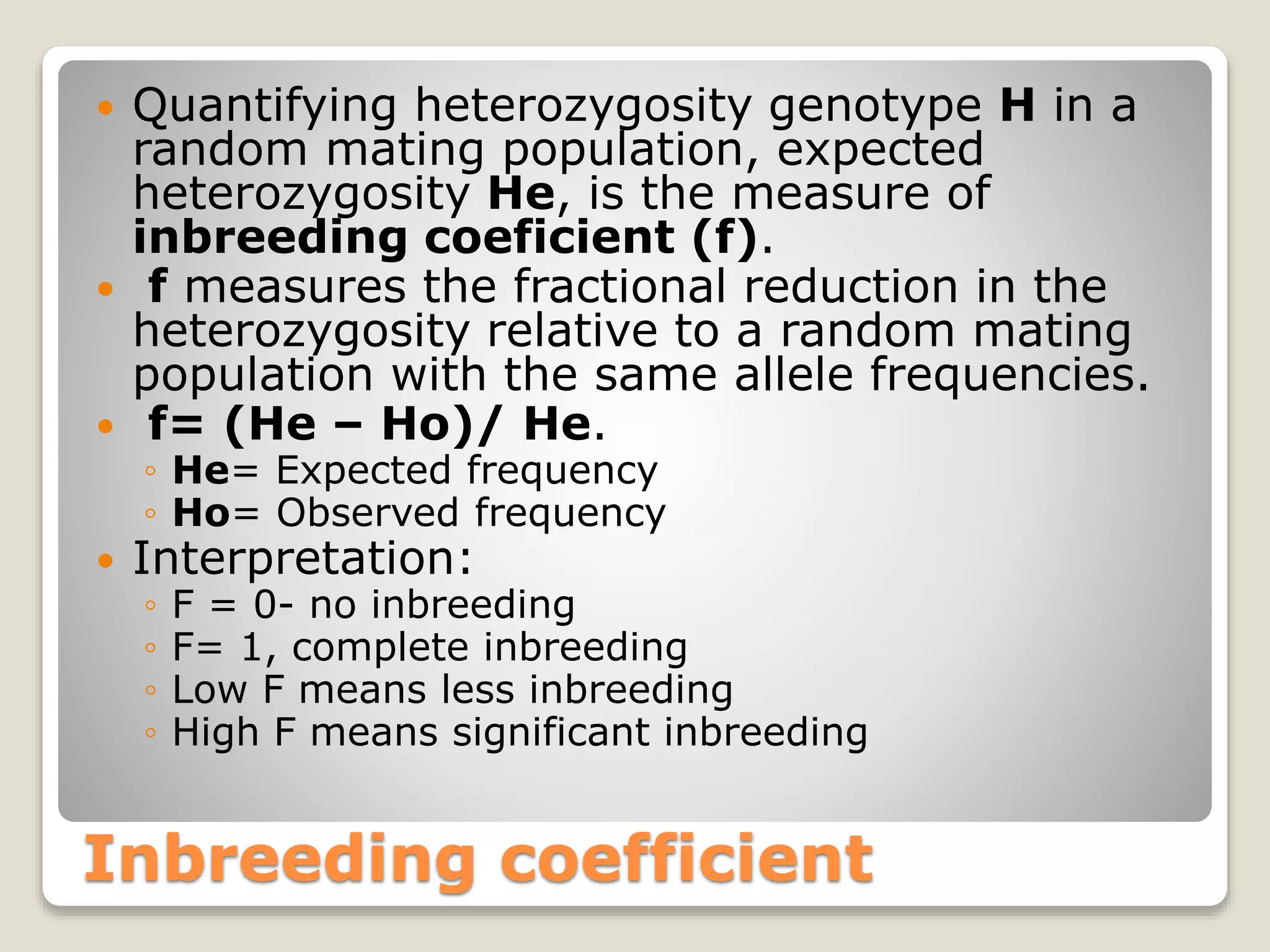 Inbreeding and inbreeding depression | PPTX