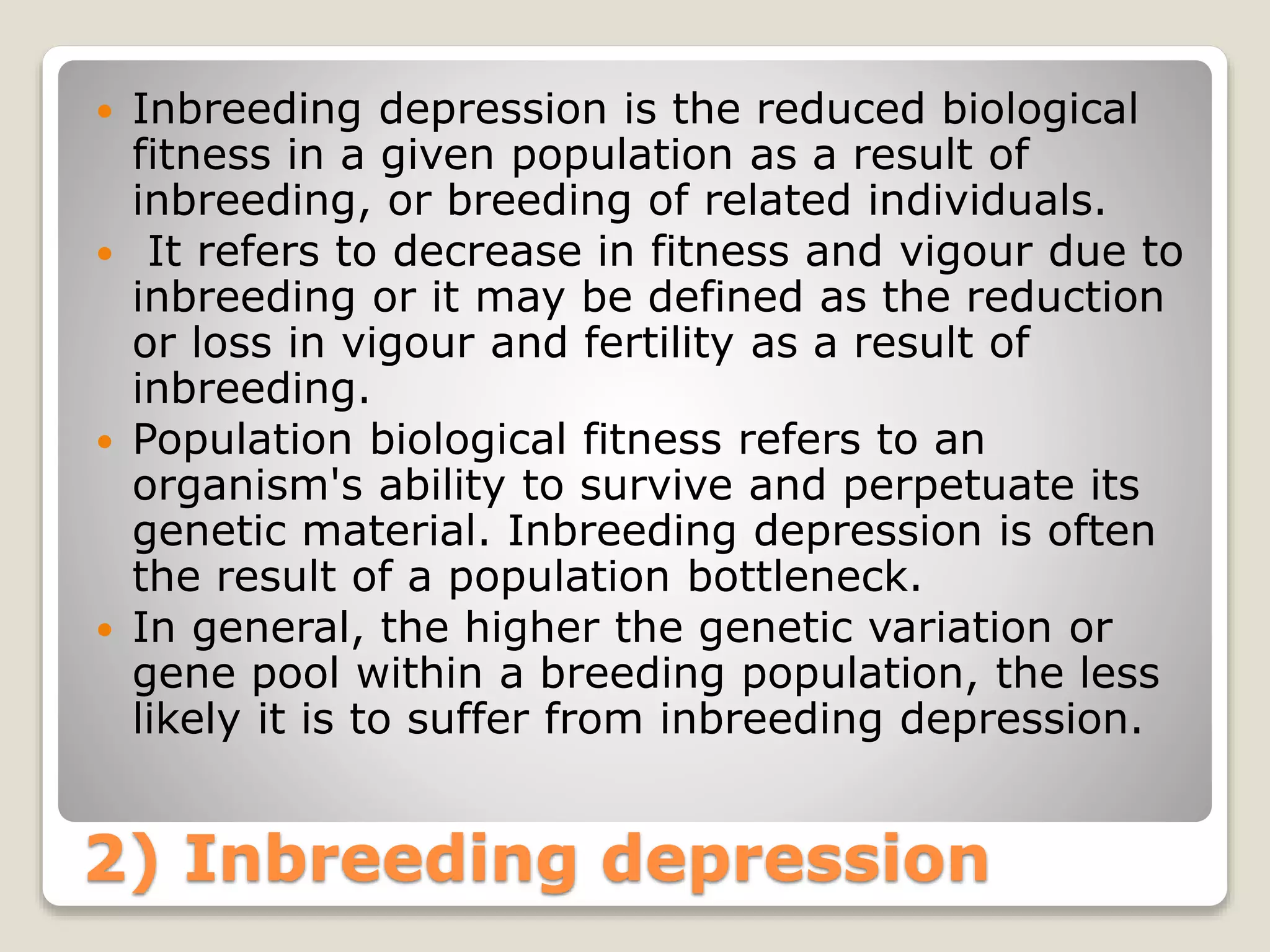 Inbreeding and inbreeding depression | PPTX