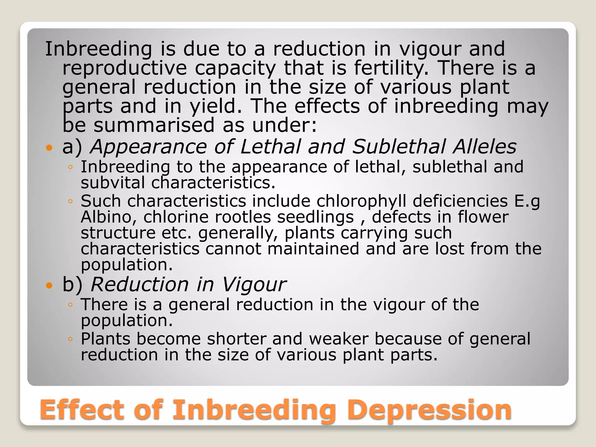 Inbreeding and inbreeding depression | PPTX