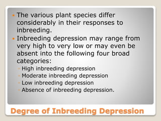 Inbreeding and inbreeding depression | PPTX