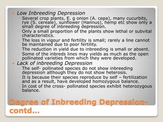 Inbreeding and inbreeding depression | PPTX