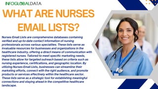 Expand your business with our precise Nurses Email List. | PPT