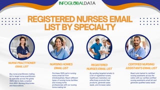 Expand your business with our precise Nurses Email List. | PPT