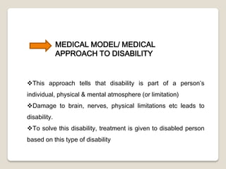 MODELS OF DISABILITY APROACHES | PDF
