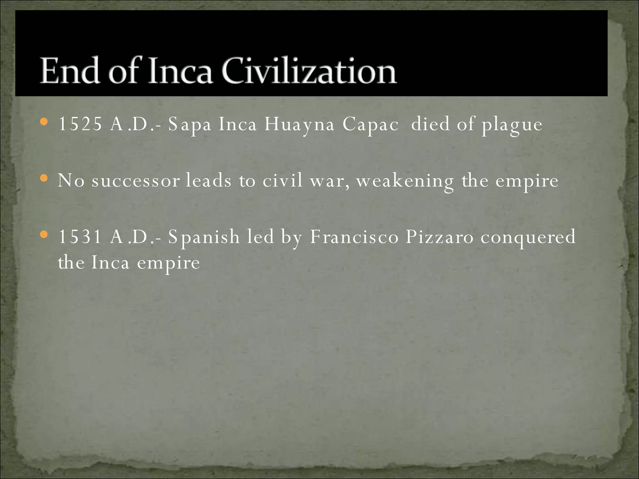 Inca Civilization | PPT