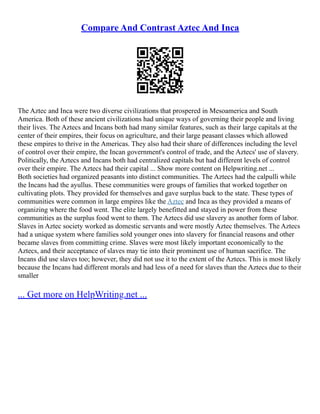 Inca And Aztec Empires Similarities | PDF