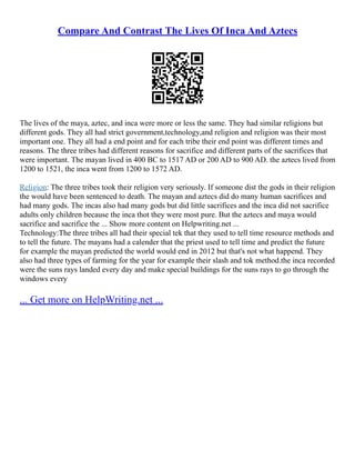 Inca And Aztec Empires Similarities | PDF