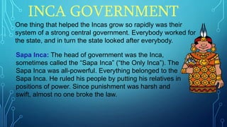 Inca Civilization: It's Socio-Political and Cultural Aspects | PPTX