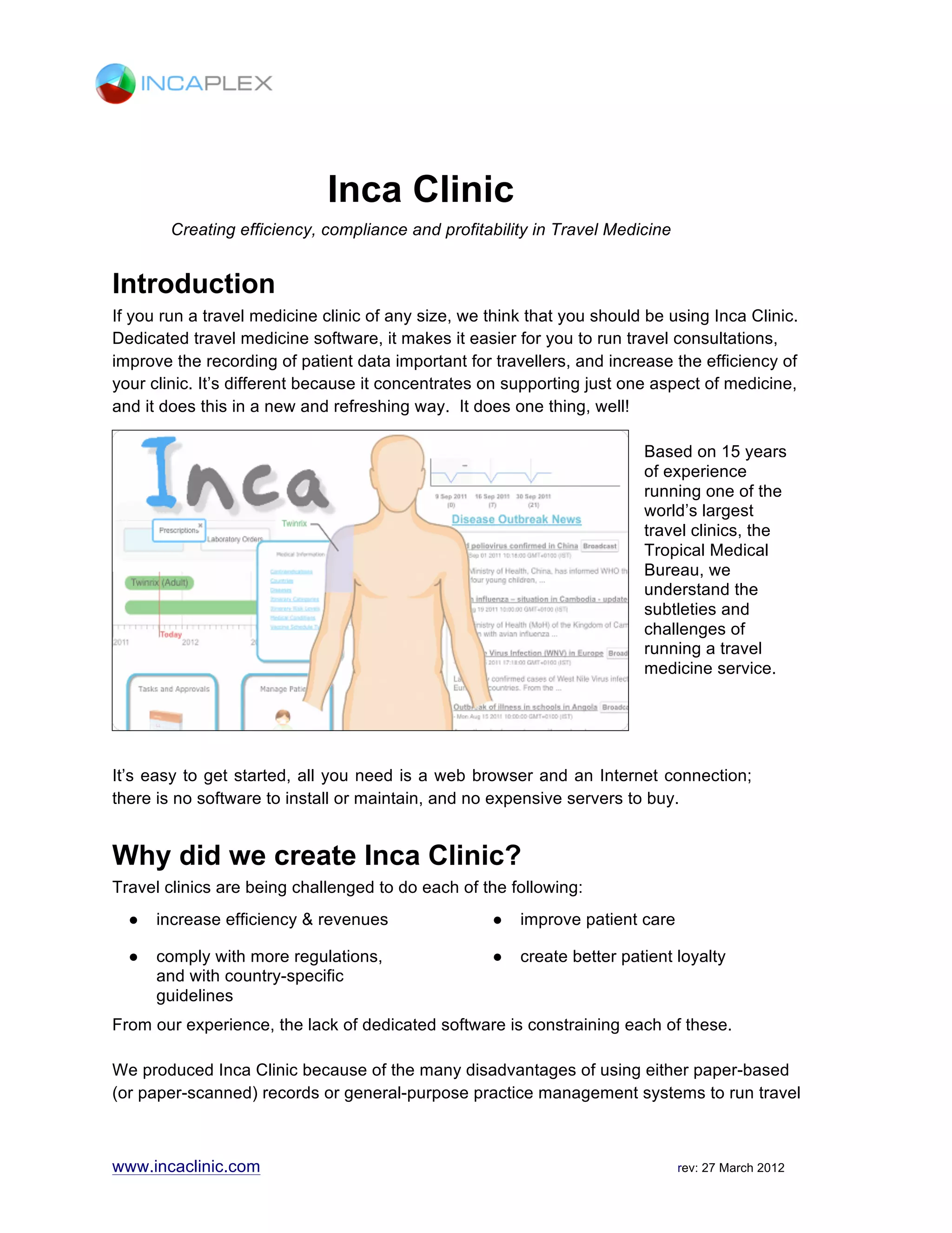 Inca Clinic Product Brochure | PDF