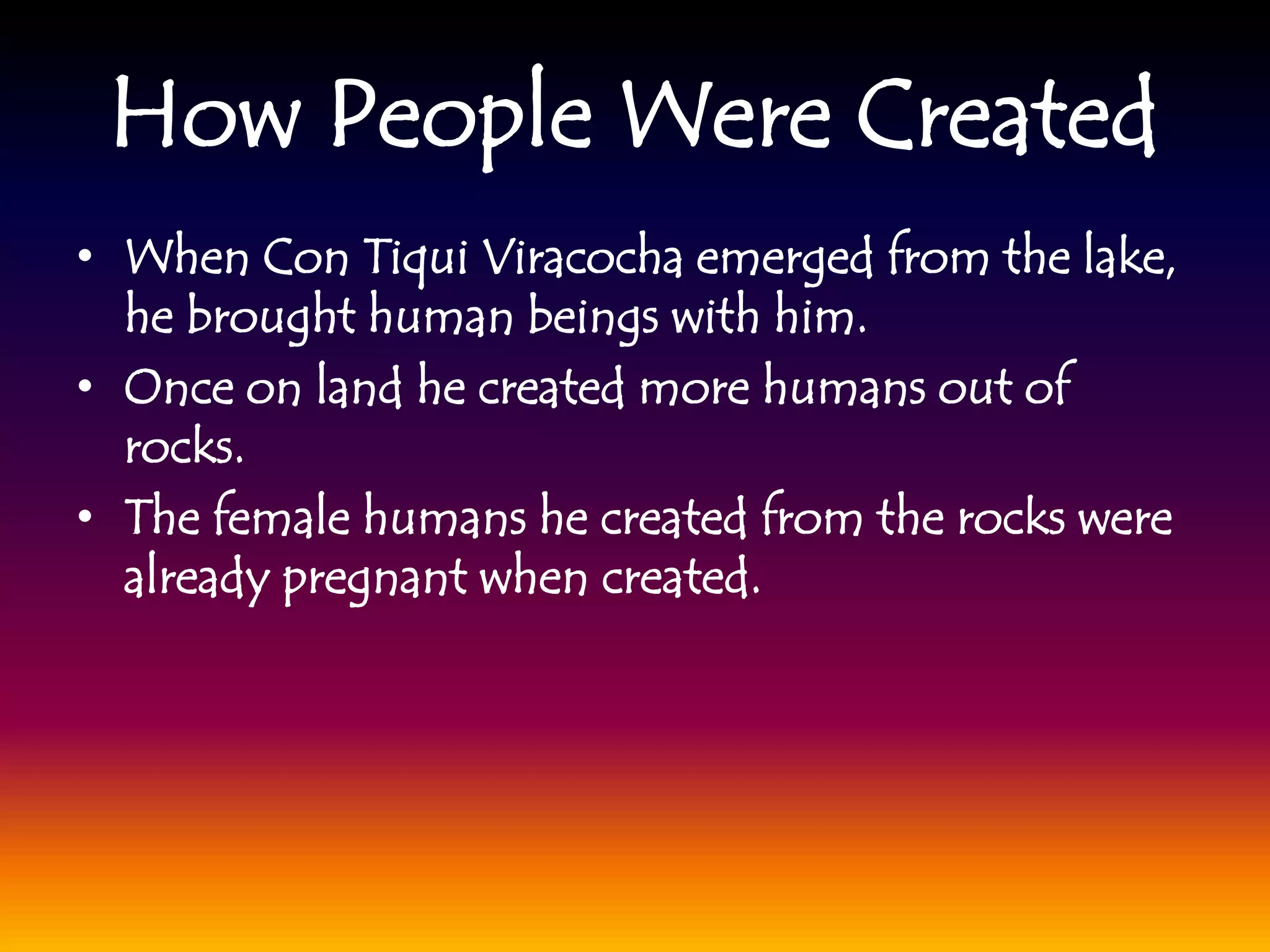 Inca creation myth | PPTX