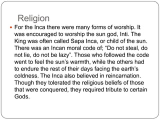 Inca culture rosalyn | PPT