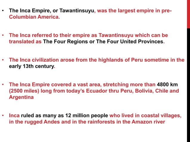 Ancient Civilizations : Inca | PPTX