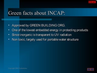 INCAP In Depth Catalytic Crystallization Waterproofing Compound | PPT