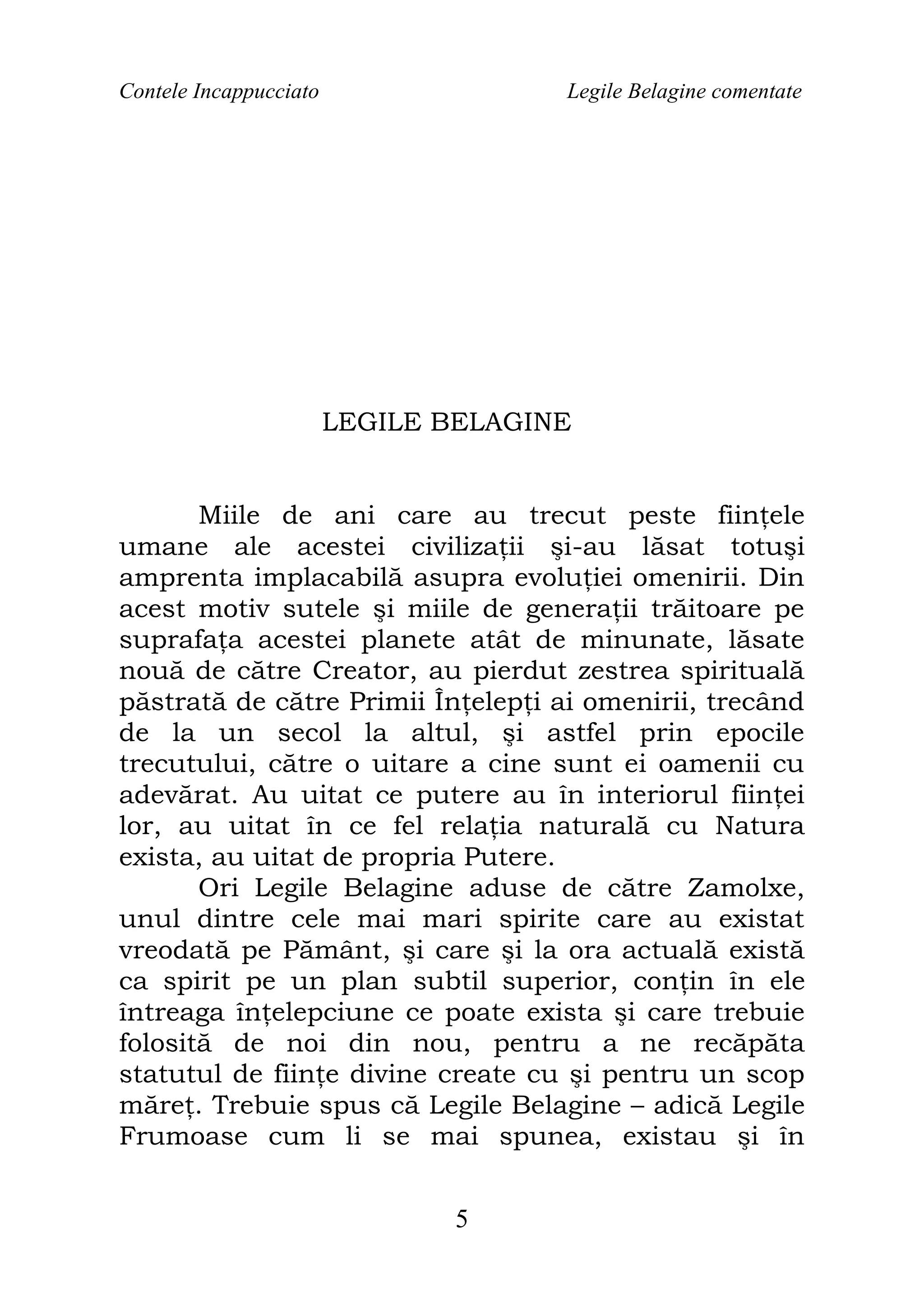 Incapucciato legile belagine comentate - v.1.0 | PDF