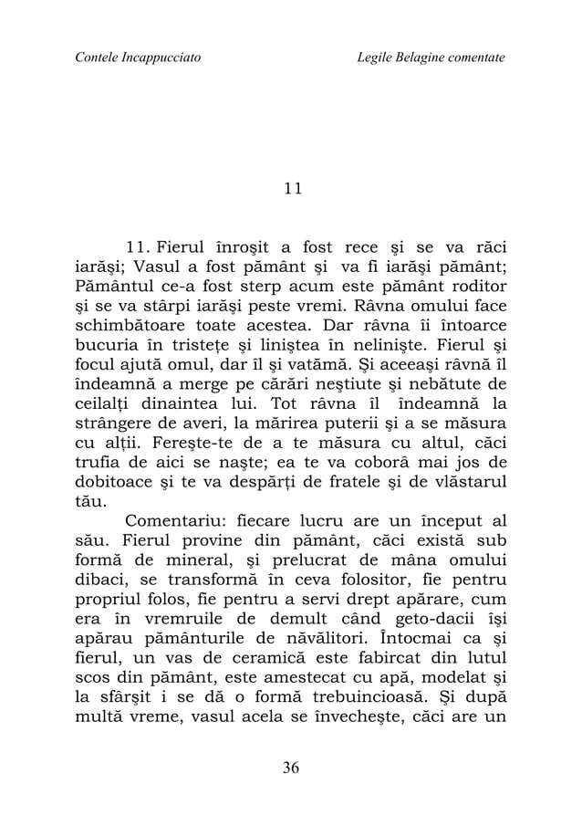 Incapucciato legile belagine comentate - v.1.0 | PDF