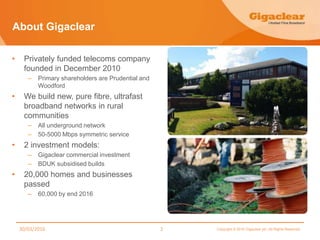 INCA Roadshow Taunton - Joe Frost - Gigaclear | PPT