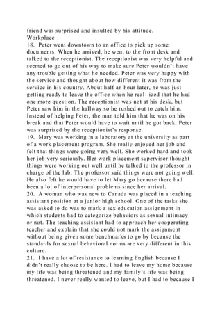 INCA Survey InformationINCA is an acronym for intercultural comp.docx