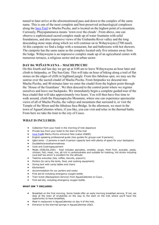 Inca trail | DOCX