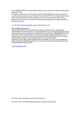 Inca trail peru | DOCX