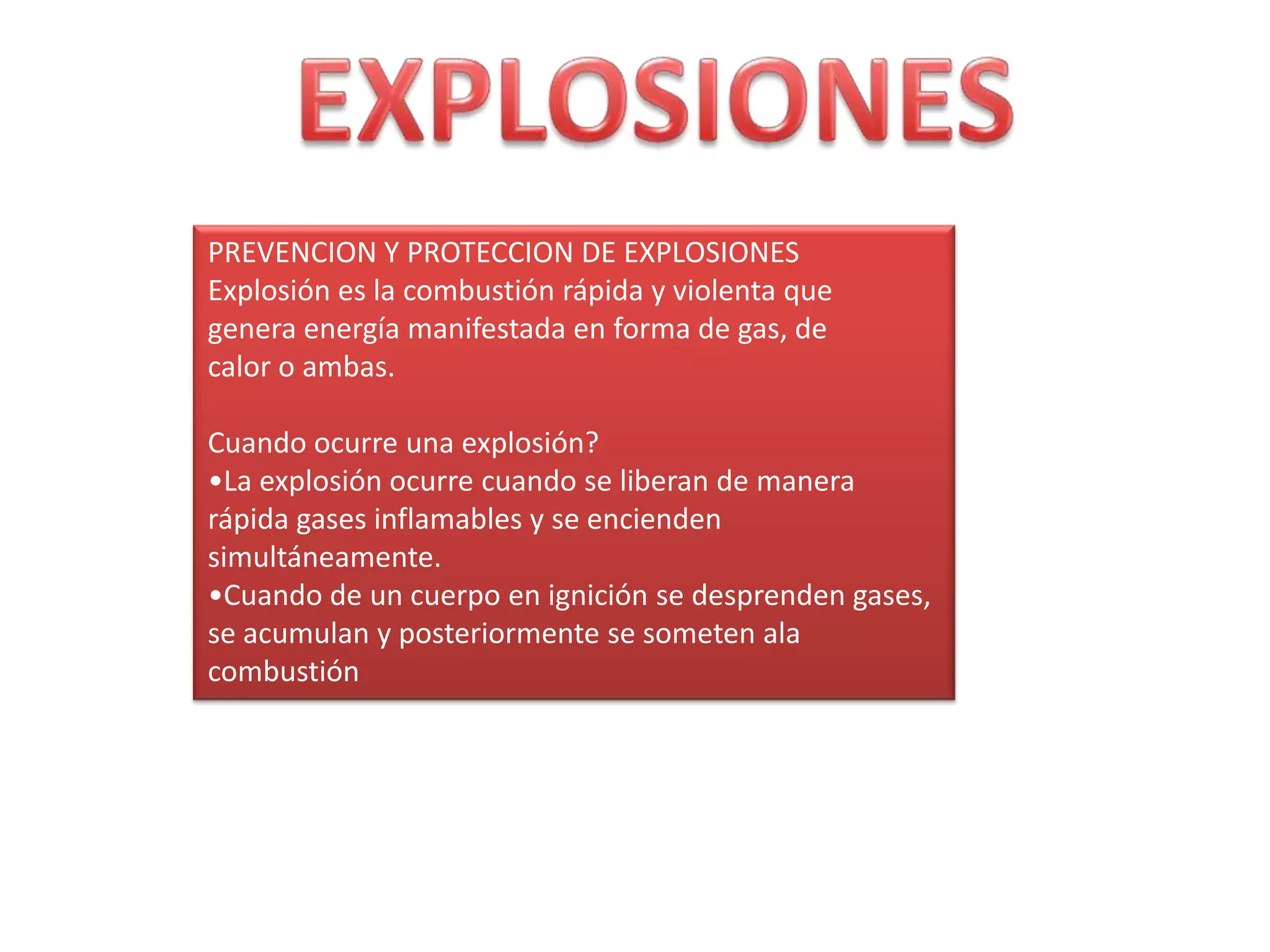 Incendios y explosiones | PPT