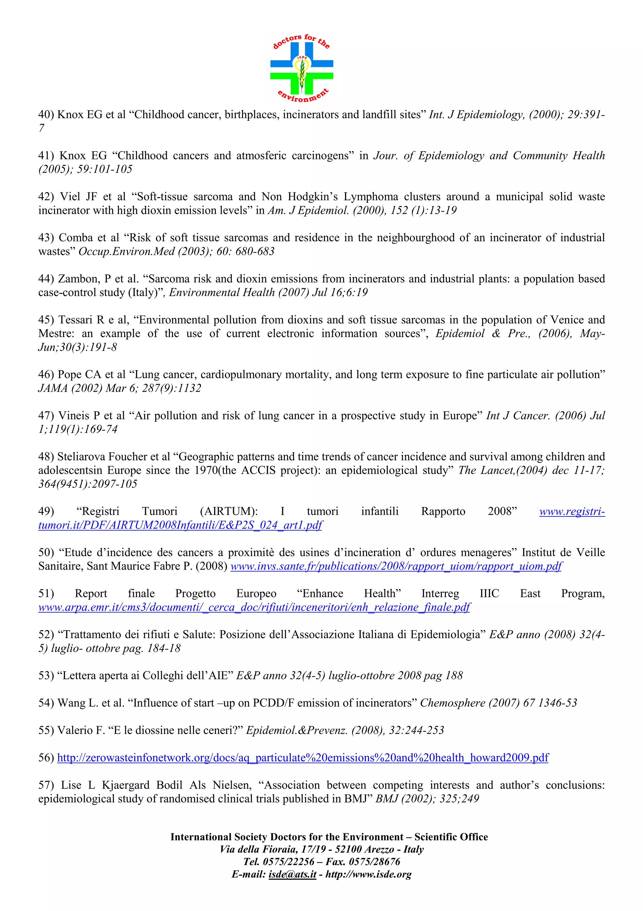 Inceneritori dossier isde | PDF