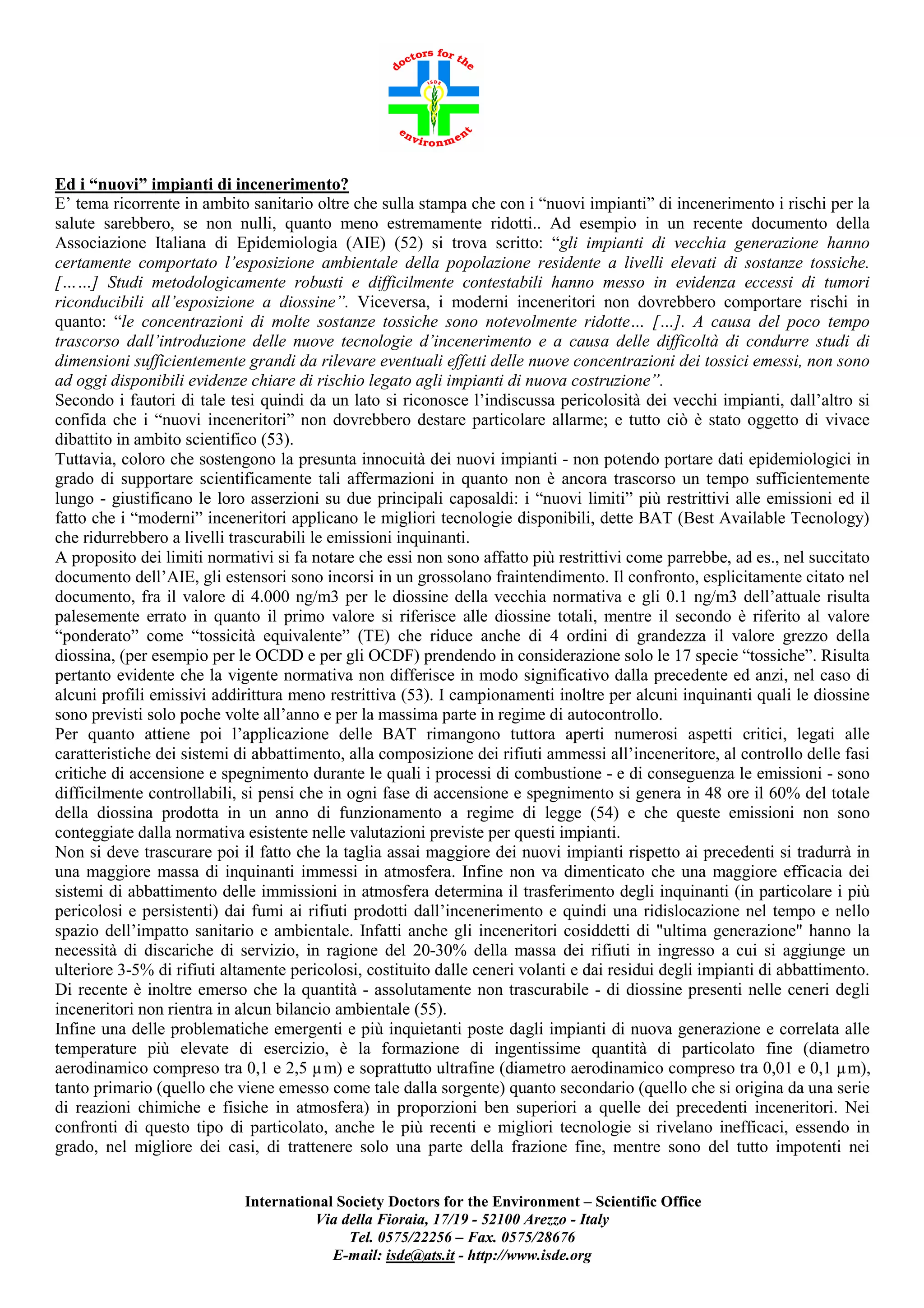 Inceneritori dossier isde | PDF | Cancer | Diseases and Conditions