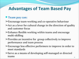 Incentive Pay and Team Based Pay by Dr. G C Mohanta | PPT