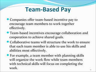Incentive Pay and Team Based Pay by Dr. G C Mohanta | PPT